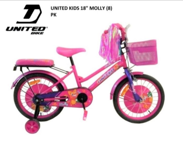 Sepeda anak perempuan merk UNITED MOLLY 18 inch | Lazada Indonesia