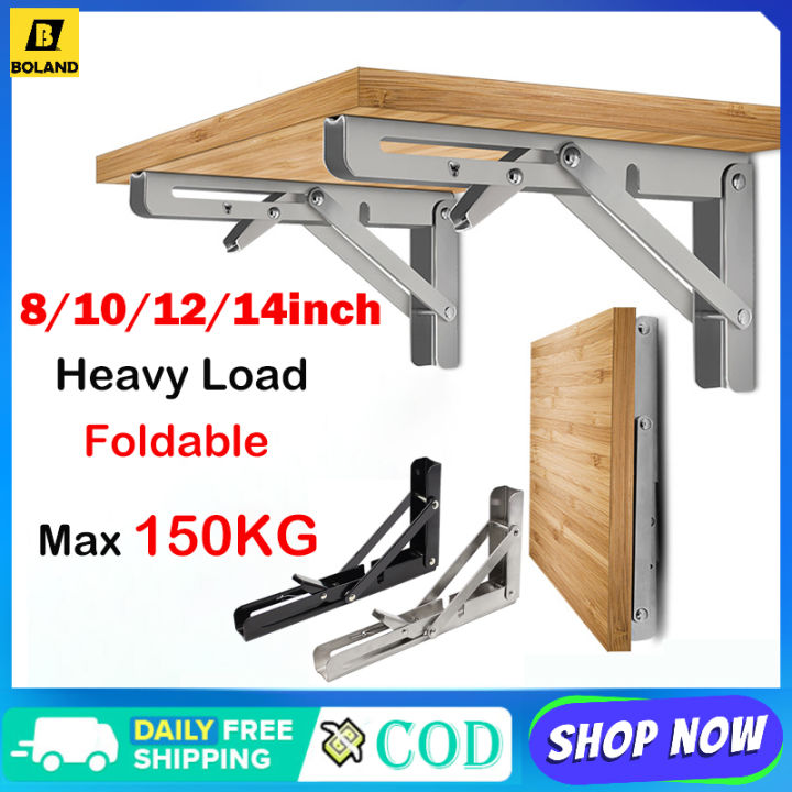 Boland 2Pcs Triangle Folding Angle Bracket 8/10/12/14Inch Adjustable ...