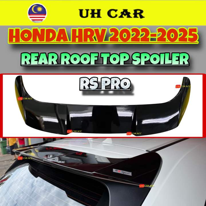 (RS PRO) Honda Hrv 2022-2025 Rear Bonnet Top Spoiler Abs Glossy Black ...