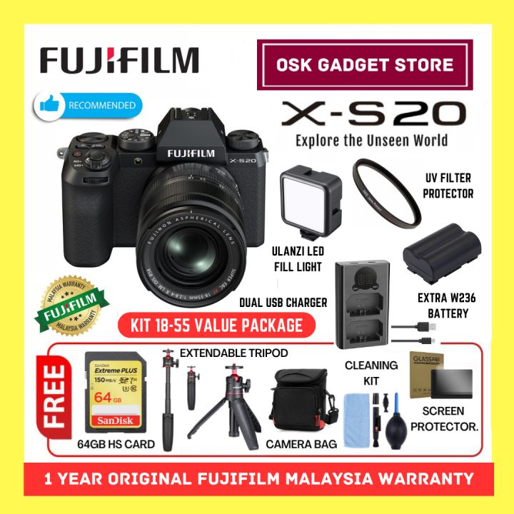Fujifilm X-S20 XS20 Mirrorless Camera | Body & Kit Package | 1 Year ...
