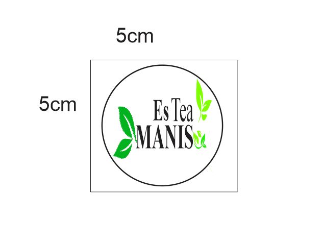 Stiker Transparan Label Minuman Es Tea Manis isi 100pcs stiker | Lazada ...