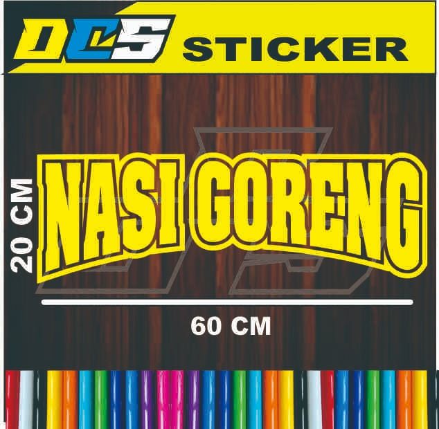 CUTTING STICKER TULISAN NASI GORENG STICKER TEMPELAN UNTUK NAMA JUALAN ...