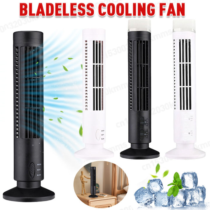 LED Tower Fan Bladeless Tower Fan 90 Degree Oscillating Quiet Portable ...