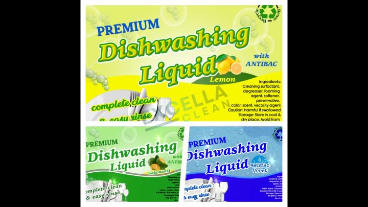 Sticker Label for Dishwashing Liquid Detergent FabCon ADD ON to your ...