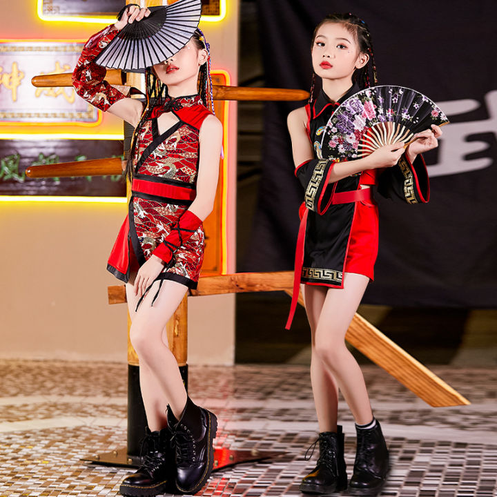 Girls Performance Outfit Children's Fashion Show Model Jazz Dance T ...
