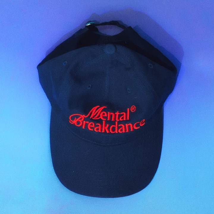 DOWNTOWN.TH Mental Breakdance Cap in Navy & Red | หมวกปักลาย Mental ...