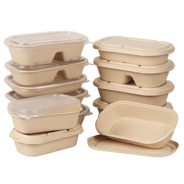 PH Bases Oval Sugarcane Boxes Bagasse Food Container Biodegradable Eco ...