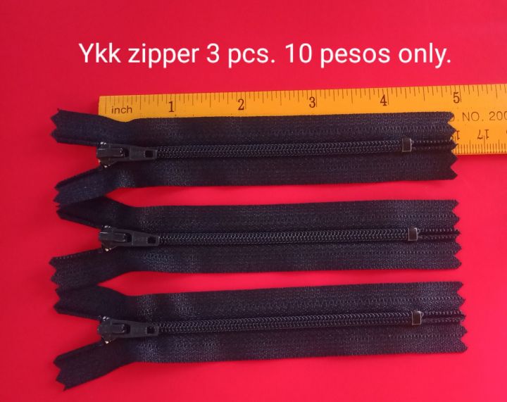 zipper /Ykk / sold per 3 pcs 10 pesos only | Lazada PH