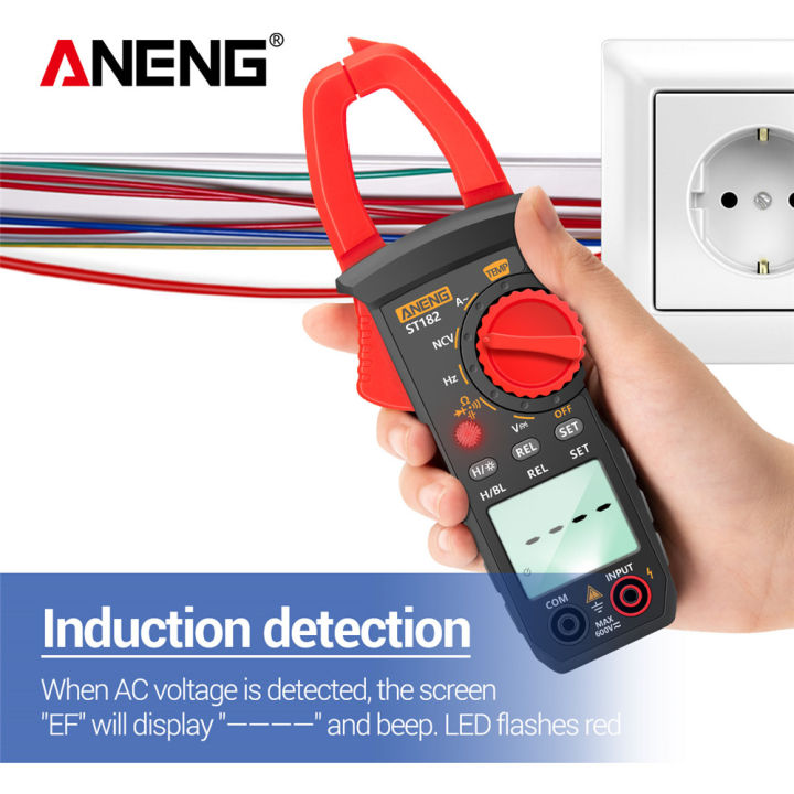 ANENG ST182 digital clamp meter 4000 True RMS Digita Measurement DC/AC Ammeter and Voltmeter ...