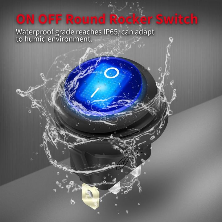 Saklar 12V 220V KCD1-105N 3Pin Rocker Switch Waterproof LED Switch ...