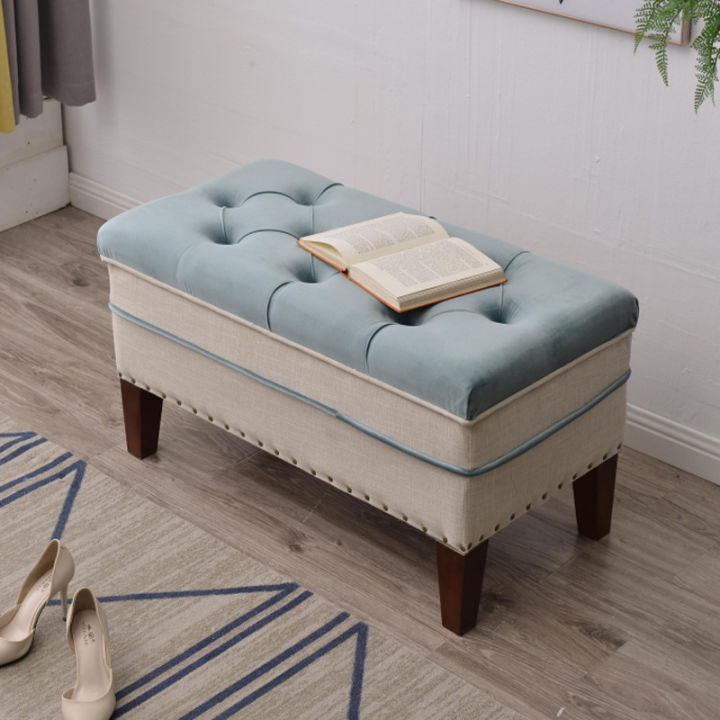 Scandinavian Sofa Stool Home Shoe Changing Stool Soft Seats Storage ...