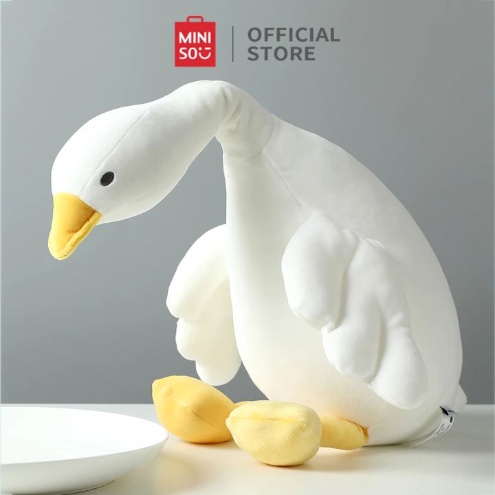 Boneka Angsa Lucu Dan Unik - MINISO White Goose Series Lying Plush Toy ...