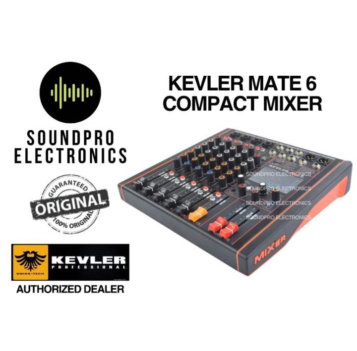 Kevler Mate-6 Compact 6Channel Mixer (2024 Model) | Lazada PH