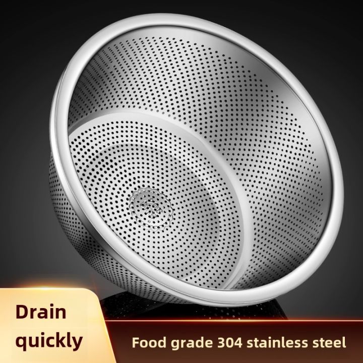 Food Grade 304 Stainless Steel Sink Vegetable Washing Basket Drain Pan ...