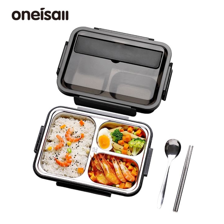 BINCOO Stainless Steel Bento Lunch Box Separate Keep Warm Thermal Insulation Lunch Box Large ...