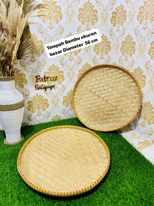 2 pcs tampah bambu ukuran besar diameter 56 cm | Lazada Indonesia
