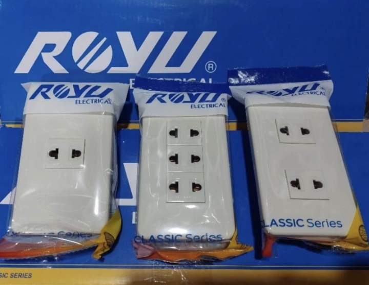 Royu Universal Outlet w/ Plate CLASSIC SERIES | Lazada PH