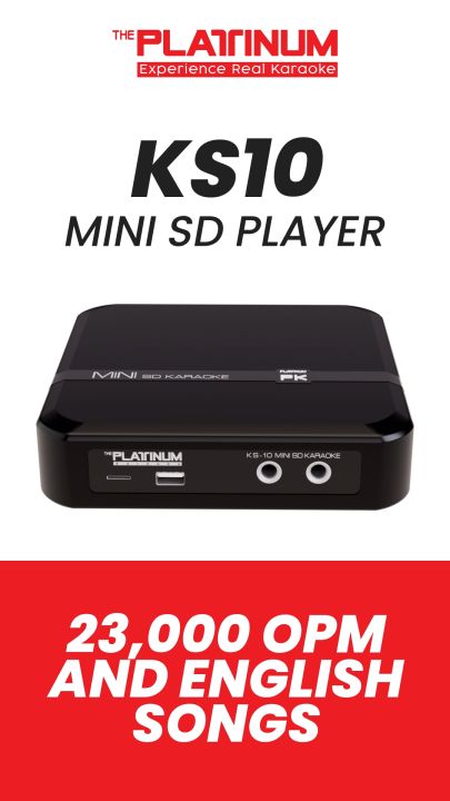 Platinum Karaoke KS10 Mini SD Player 23,000++ English and OPM Songs ...