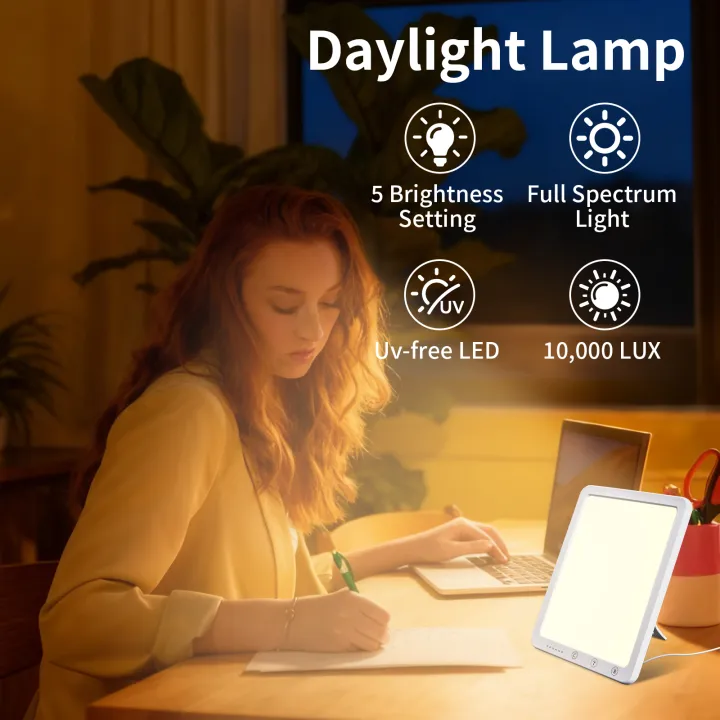 Sunlight Simulation Lamp, UV-Free LED Daylight Lamp with 3 Color ...