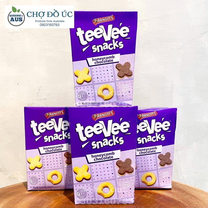 🍩 Bánh quy giòn phủ chocolate Arnott's TeeVee Snacks vị Honeycomb ...