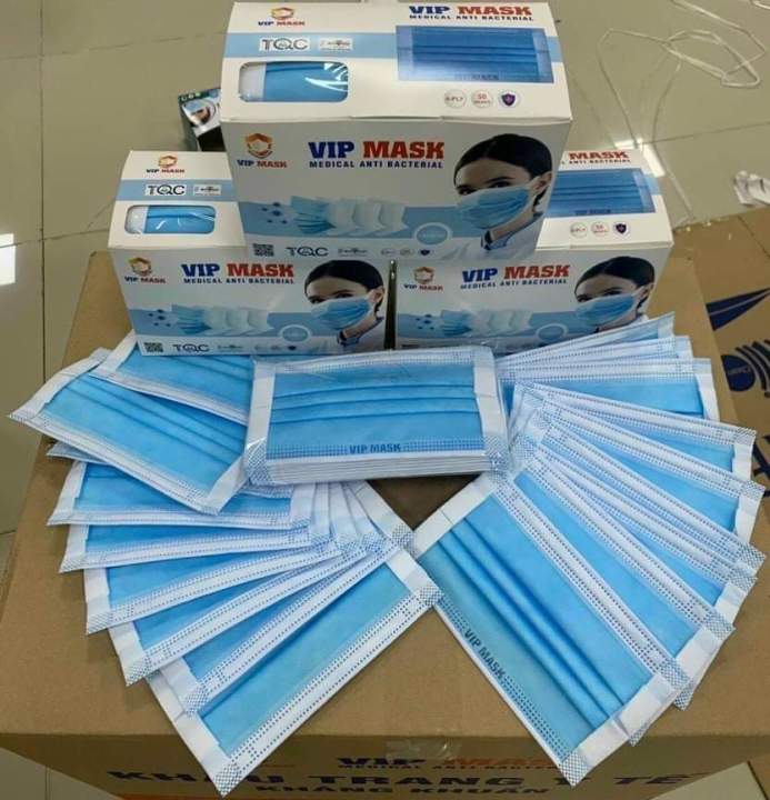 Khẩu trang VIP MASK 4 lớp 50c/hộp Thiên thư 123 | Lazada.vn