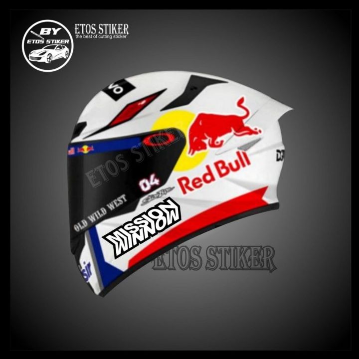 stiker cutting helm DOVi re bull sticker helm full face | Lazada Indonesia