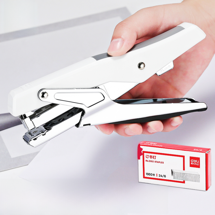 Deli Handheld Stapler Machine Standard Type Heavy Duty Thickened Office ...