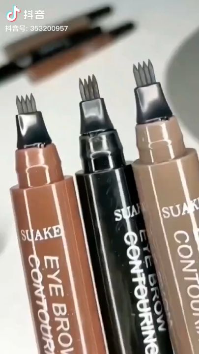 4 Tip Eyebrows Pen 4D Hair-like Eyebrow Tattoo Pen Waterproof Fine ...