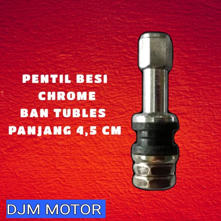 Pentil besi chrome ban tubles panjang 45 mm drat dalam 100% original ...