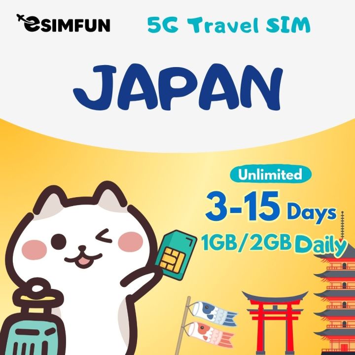 JAPAN TRAVEL PHYSICAL SIM CARD (5G DAILY PLAN) - 3-15 DAYS UNLIMITED ...
