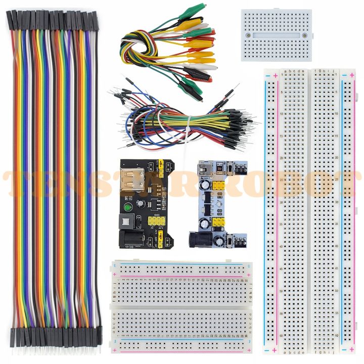 MB-102 Breadboard 400x830 Điểm Với 65 Dây Nhảy PCB Không Hàn Để Phát ...