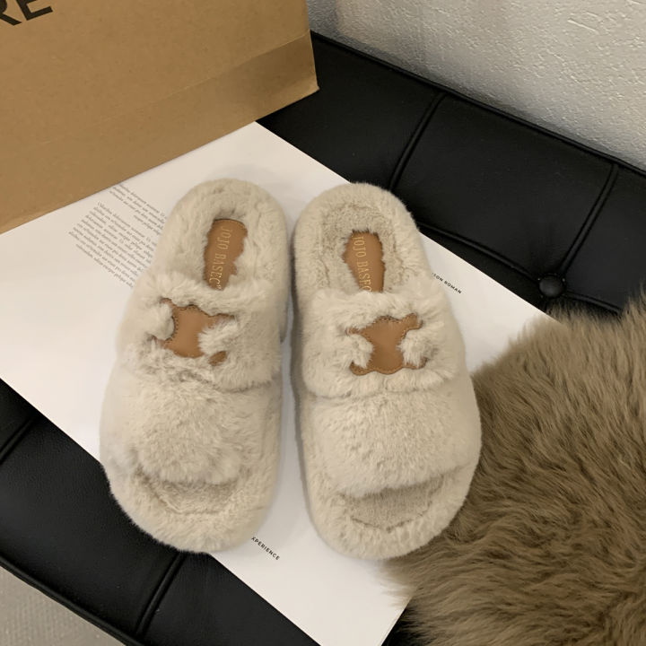 รองเท้าแตะผ้าฝ้ายแบบสวมเท้าพื้นหนาแฟชั่นฮิตในเน็ตรองเท้าผู้หญิงรองเท้า ...