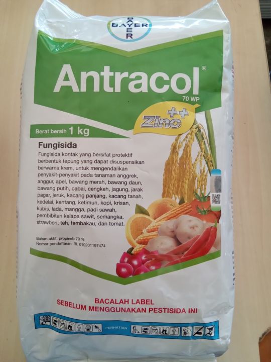 fungisida Antracol 1 kg, Bahan aktif : Propineb 70% Nomor pendaftaran ...