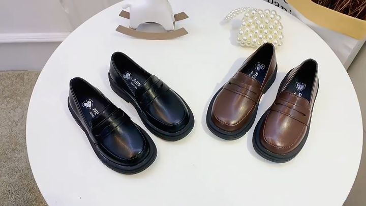 Giày Lười Cho Bé Trai Bé Gái Giày Oxford Da Bóng Phong Cách Anh Quốc ...