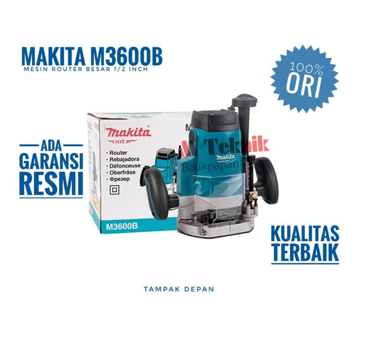 Mesin Router besar Makita M3600B trimmer M 3600 B kayu 12 mm profil 2 ...