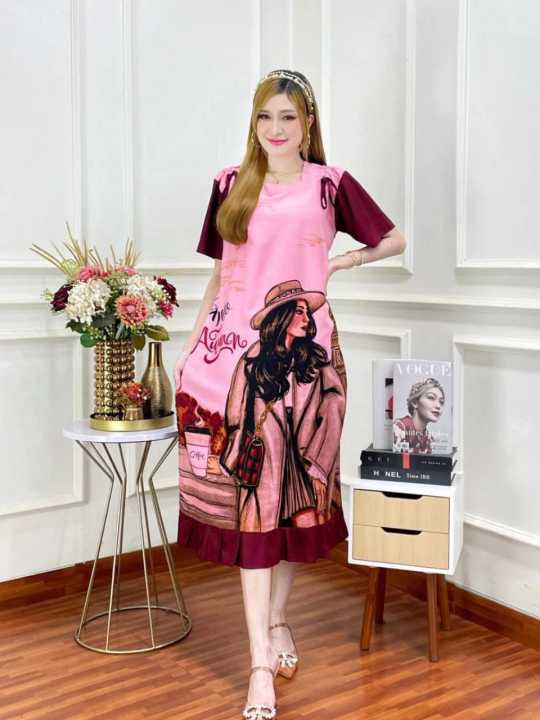 Daster Wanita Dewasa Kekinian Model Terbaru Motif Cantik Bahan Rayon ...