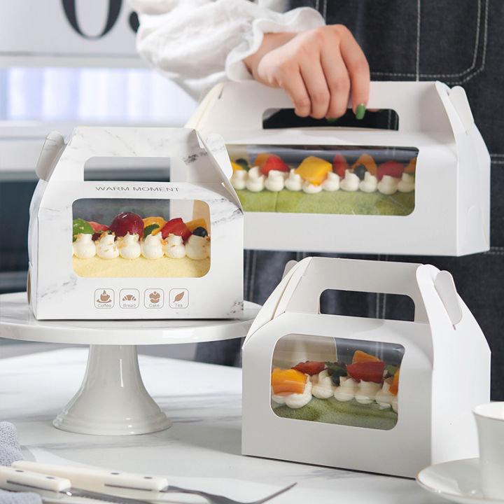 Cake Roll Packing Box Switzerland Mousse Box Satchel Menglong Roll ...