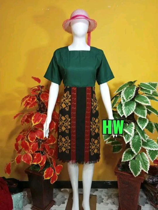 DRESS TENUN KOMBINASI KATUN | Lazada Indonesia