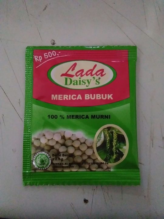 2 PCS Merica Bubuk Lada Daisy Merica Murni Halal Lada Putih Serbuk 2.5 ...