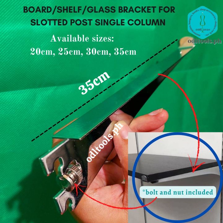 Board/Shelf/Glass Bracket for Slotted Post Single Column | Lazada PH