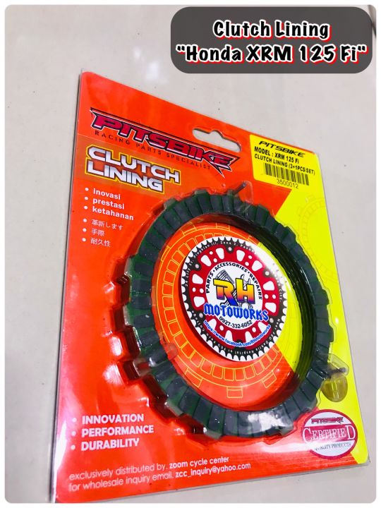Honda XRM 125 FI Clutch Lining Set (3+1) PITSBIKE | Lazada PH