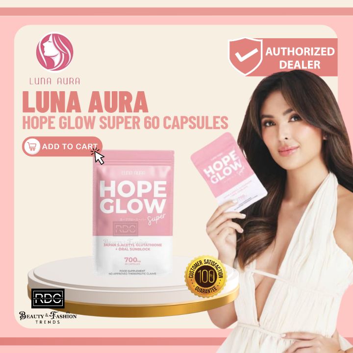LUNA AURA HOPE GLOW SUPER JAPAN S-ACETYL GLUTATHIONE + ORAL SUNBLOCK ...