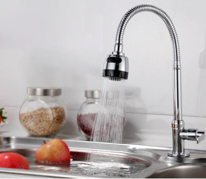 YOWXII🔥Kitchen Faucet 360° Rotate Flexible Cold Tap Wall Mounted Faucet ...