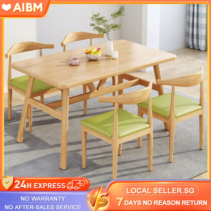 AIBM Wood Dining Table Modern Home Office Desk Computer Table Study ...