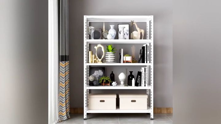 【Ship in 24hours】5/4/3 Layer Steel Rack Shelves Adjustable Metal Rack ...