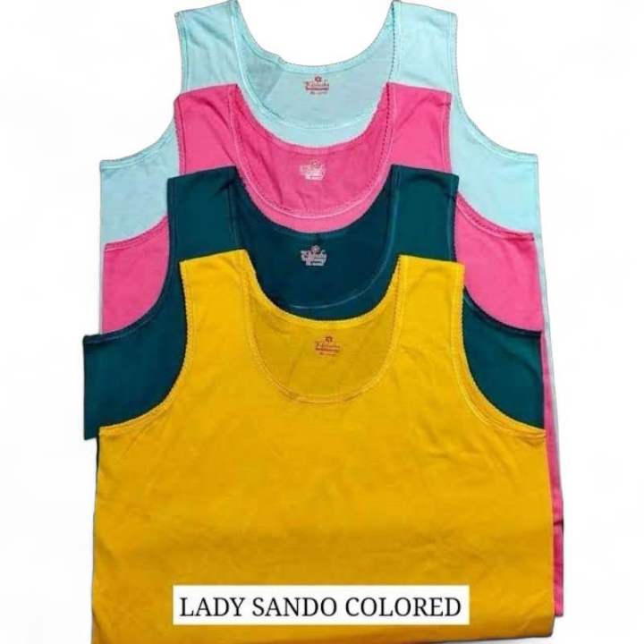 KENTUCKY LADY SANDO COLORED FOR ADULT 100% cotton(6 pcs) | Lazada PH