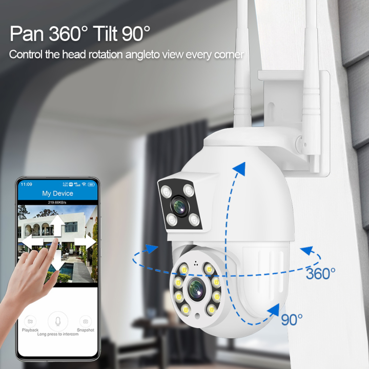 V380 Pro 5G 8MP buy 1 take 1 Dual Cameras Dual Screens Outdoor CCTV Camera wifi connect 360 ...