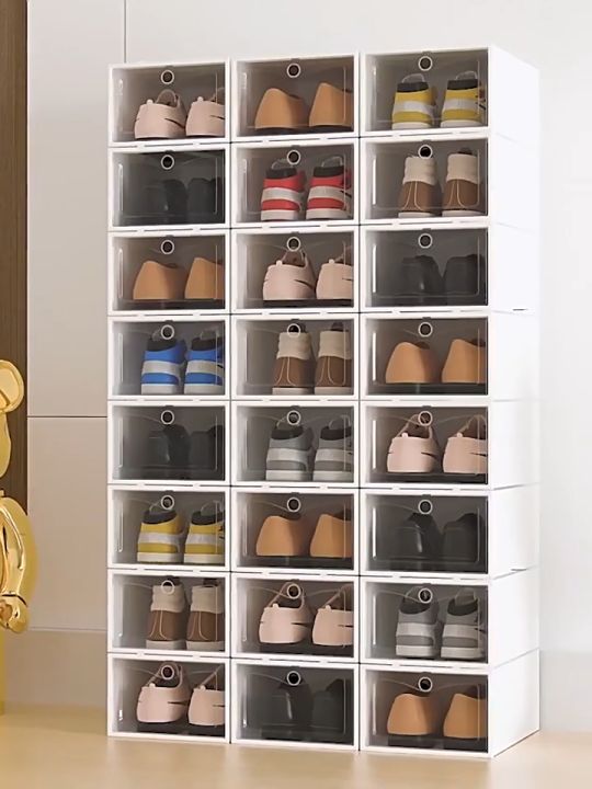 Big Size Stackable Shoe Box Storage Organizer Candy Color Shoe Rack ...