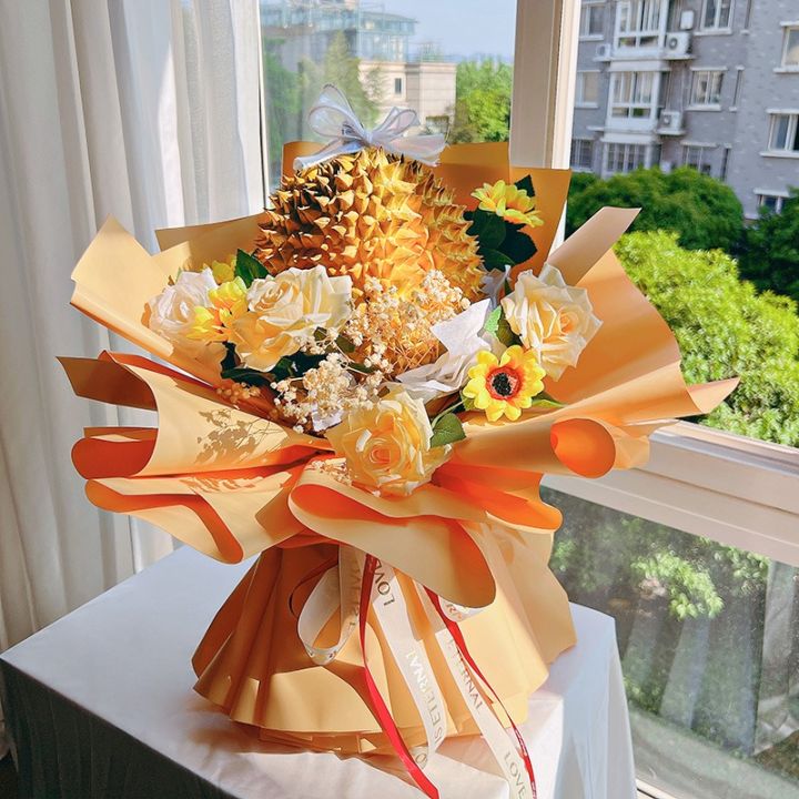 Handmade DIY Durian Bouquet Material Package Wrapping Paper Homemade ...
