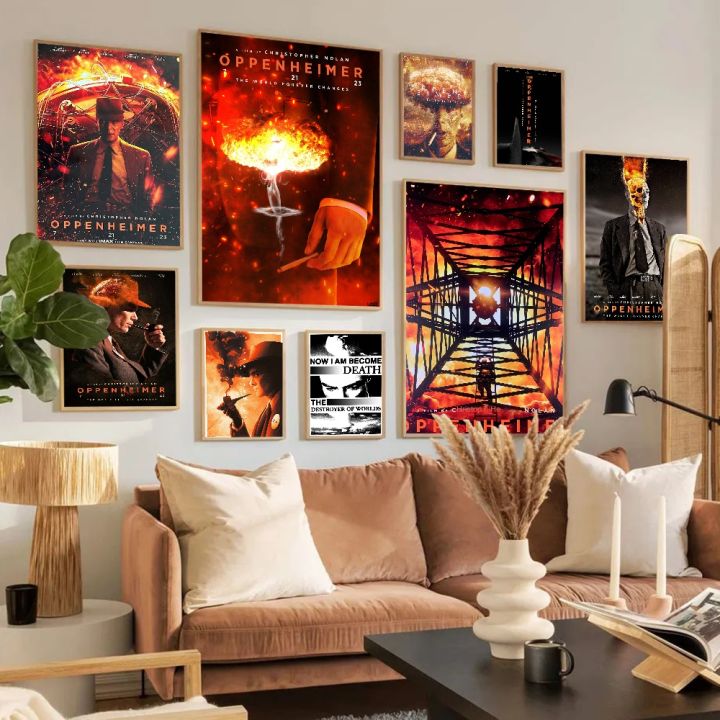 Oppenheimer Moive Poster Sticky Posters Retro Kraft Paper Sticker DIY ...